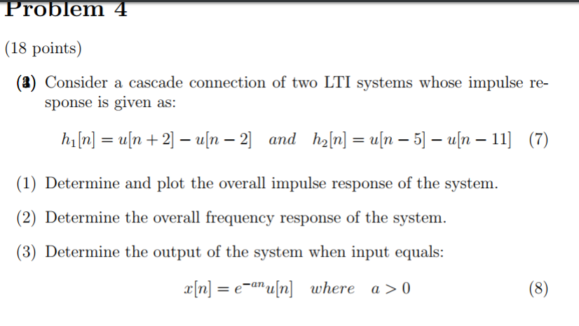 Solved Consider a cascade connection of two LTI systems | Chegg.com