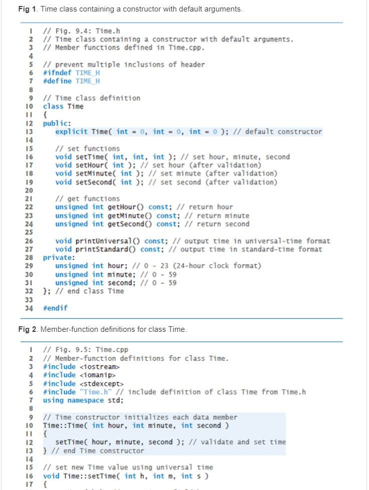 C Modify The Class Time Of Figures 1 And 2 