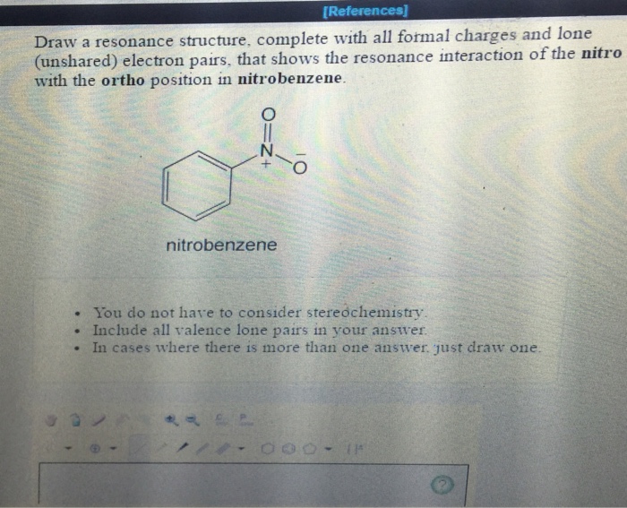 Solved References Draw a resonance structure, complete with | Chegg.com