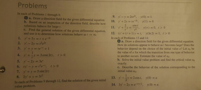 Solved Problems In each of Problems 1 through 8: G a. Draw a | Chegg.com