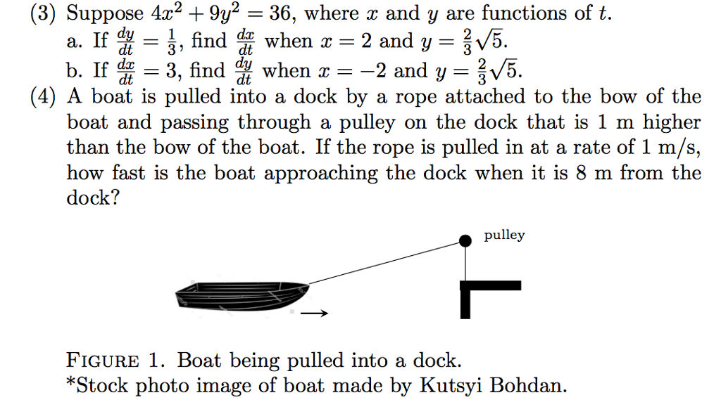 Solved (3) Suppose 4x2 +9y2-36, where x and y are functions | Chegg.com