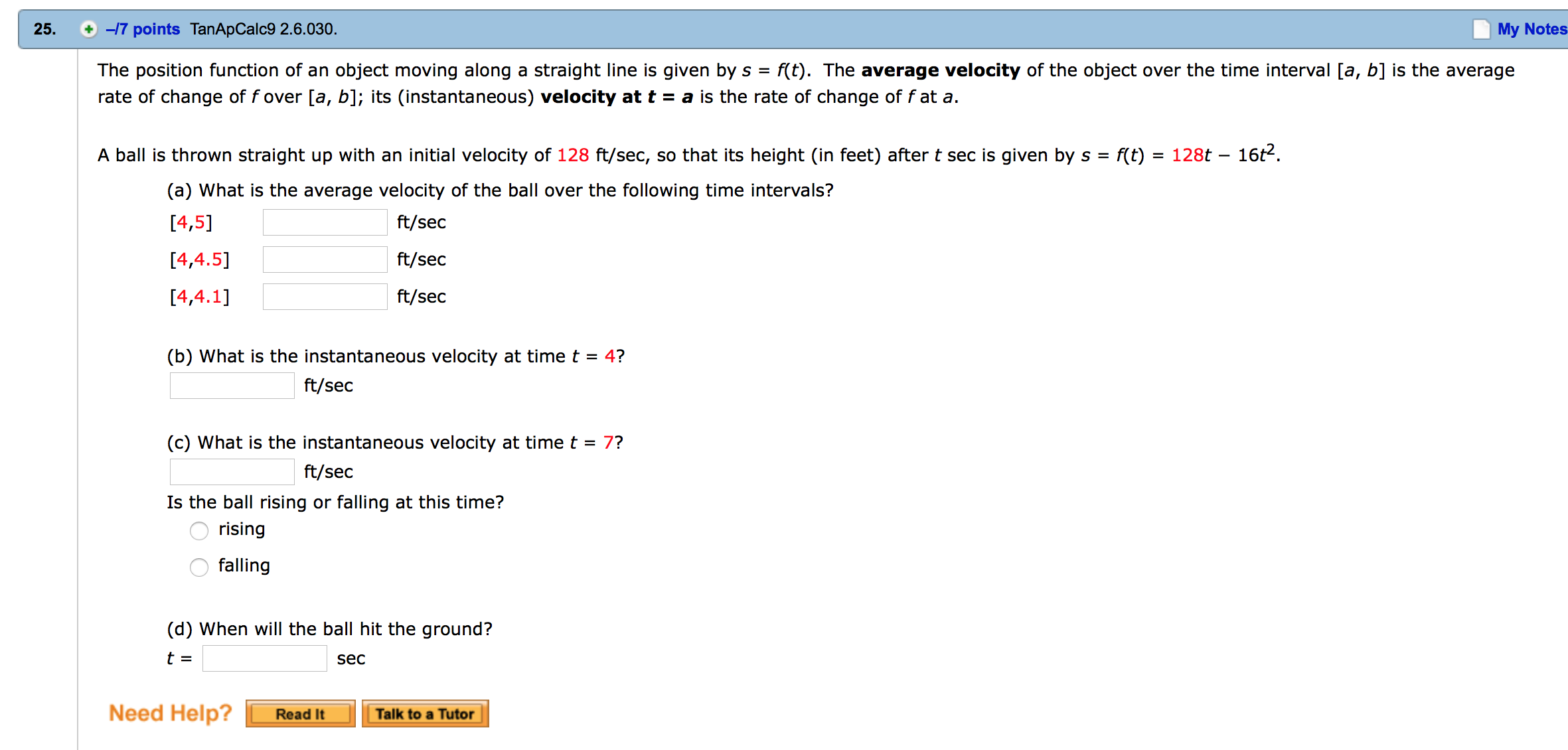 Solved The Position Function Of An Object Moving Along A