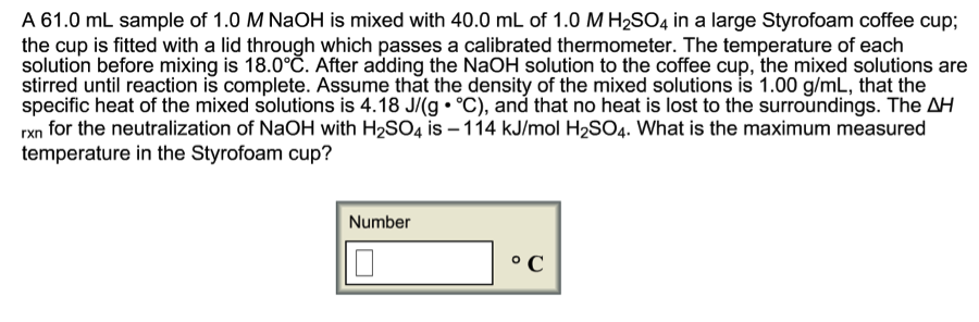 A 61.0 mL sample of 1.0 M NaOH is mixed with 40.0 mL | Chegg.com