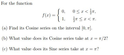 Solved For the function 0, 0 | Chegg.com
