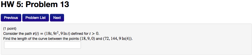 Solved HW 5: Problem 13 Previous Problem List Next (1 point) | Chegg.com