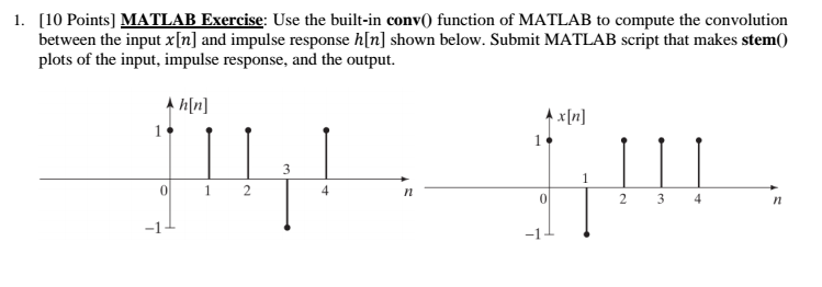 Solved Use The Built In Conv Function Of Matlab To Compute 4578