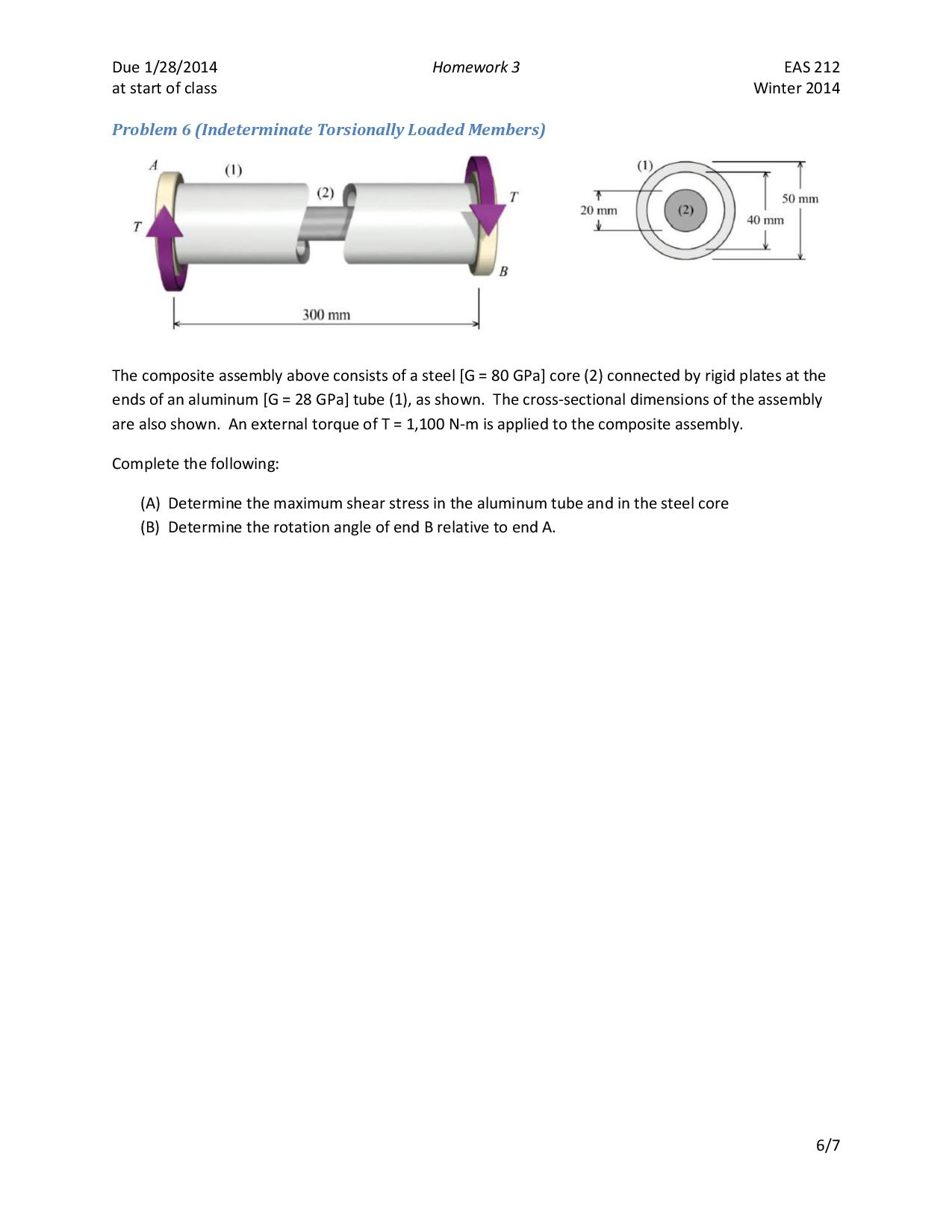 Solved The composite assembly above consists of a steel [G | Chegg.com
