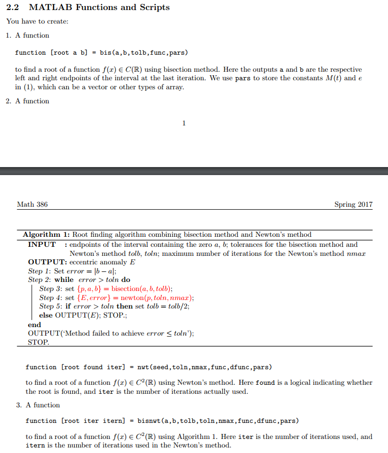 Solved 1 Goal In orbital mechanics, the position of an | Chegg.com