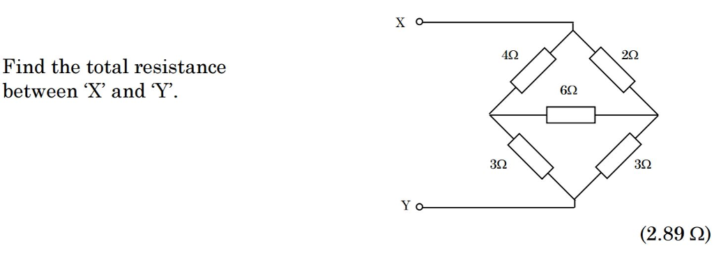 Solved Find the total resistance between 'X' and 'Y'. | Chegg.com