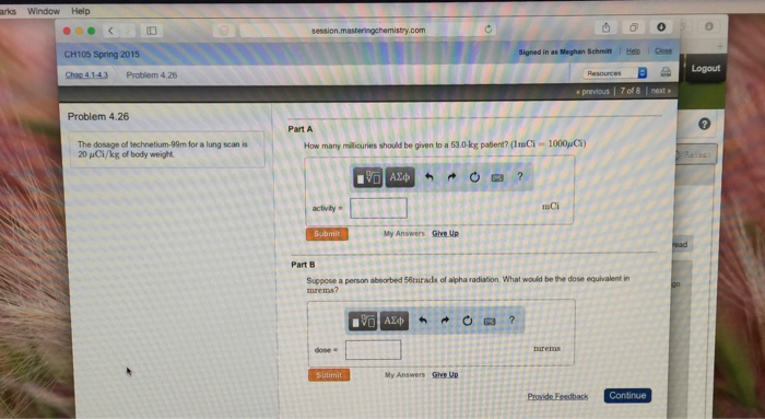 Solved A) how many millicuries should be given to a 53.0 Kg | Chegg.com