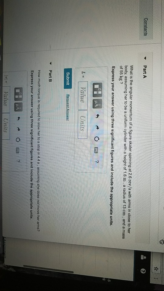 Solved Constants Part A What is the angular momentum of a | Chegg.com