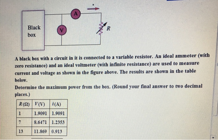 Solved Black box A black box with a circuit in it is | Chegg.com