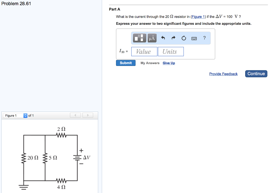 Solved Problem 28.61 Part A What is the current through the | Chegg.com
