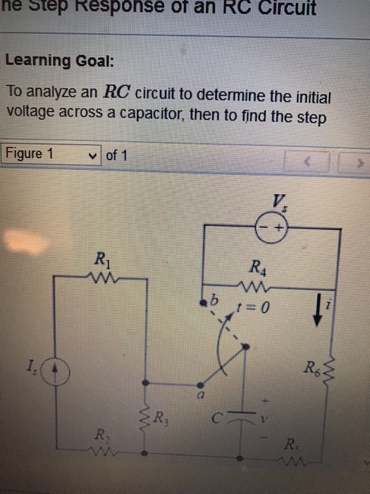 Solved ne step Response of an RC Circuit Learning Goal: To | Chegg.com