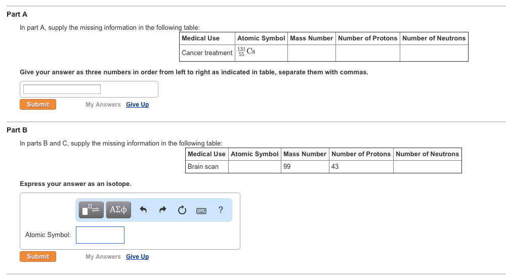 Solved Part A In part A, supply the missing information in | Chegg.com