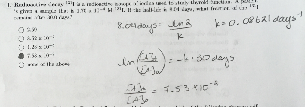 Solved Radioactive decay^131I is a radioactive isotope of | Chegg.com