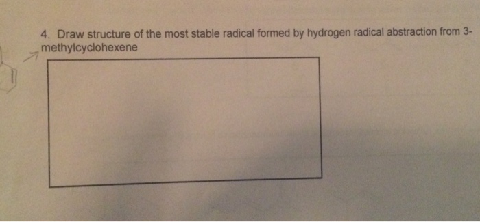 Solved Draw structure of the most stable radical formed by | Chegg.com