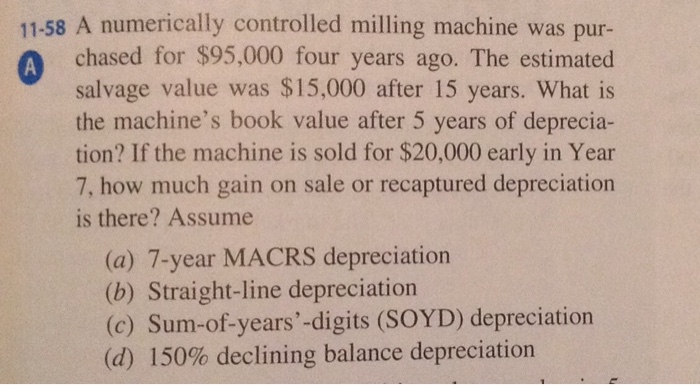 Solved A numerically controlled milling machine was | Chegg.com