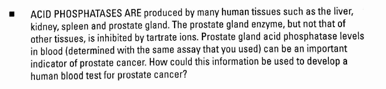 Solved ACID PHOSPHATASES ARE produced by many human tissues | Chegg.com