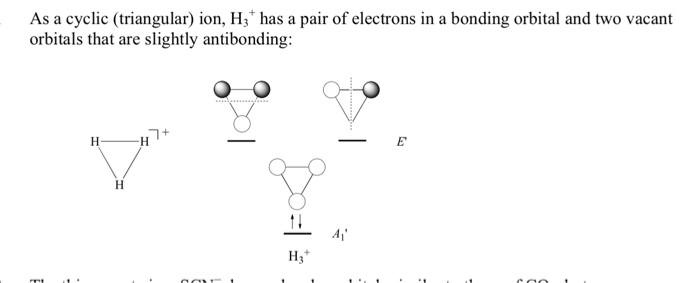 Solved This Is MO of H3+ I understand that | Chegg.com
