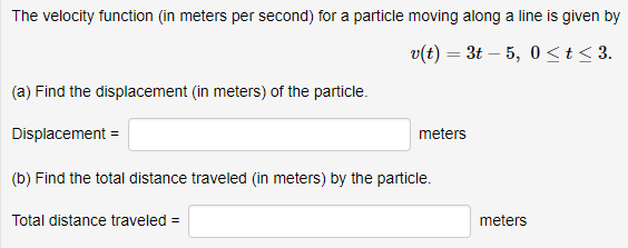 Solved The velocity function (in meters per second) for a | Chegg.com