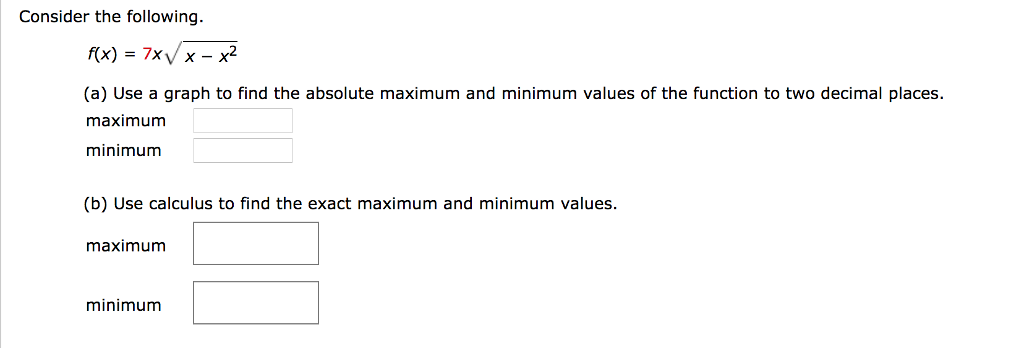 Solved Consider the following (a) Use a graph to find the | Chegg.com