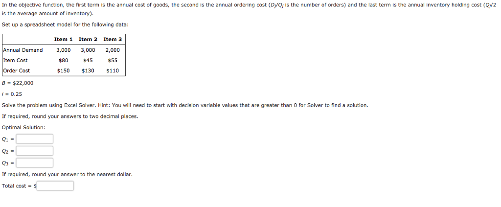 Solved The Economic Order Quantity (EOQ) model is a | Chegg.com