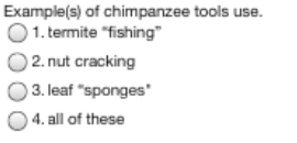 Solved Which primate species is/are characterised by | Chegg.com