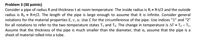 Solved What is the inside/outside radius as a function of | Chegg.com