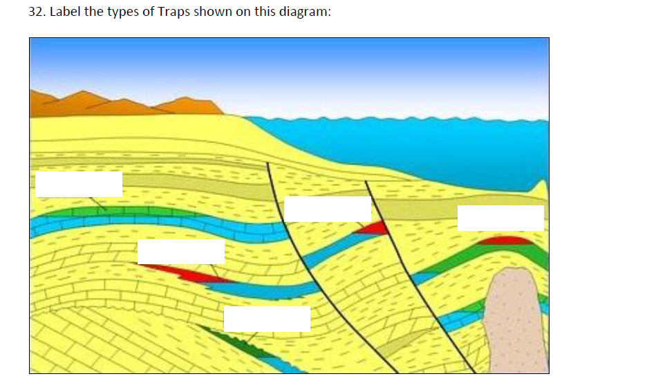 Solved 32. Label the types of Traps shown on this diagram: | Chegg.com