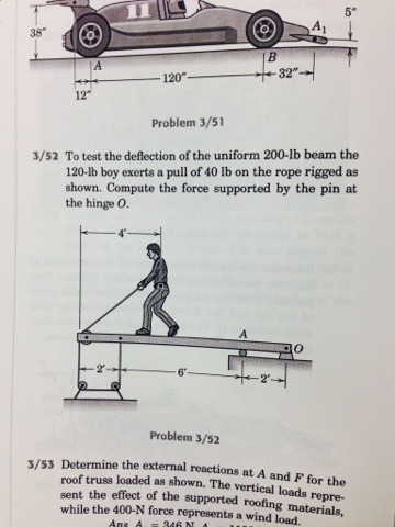 Solved to test the deflection of the uniform 200 lb beam the | Chegg.com