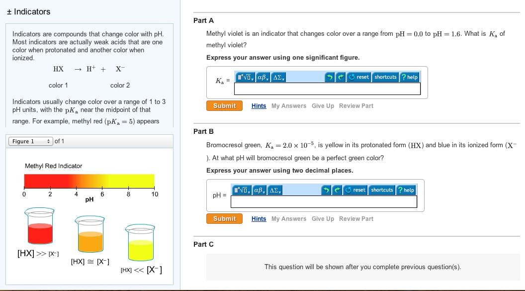Solved Indicators are compounds that change color with pH. | Chegg.com
