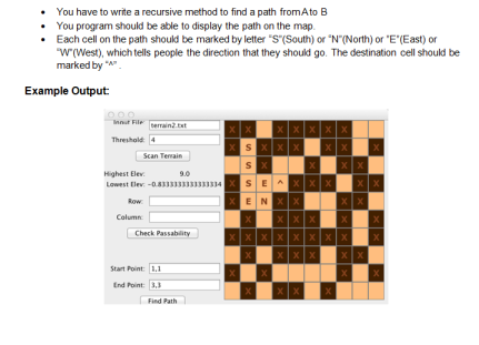 Solved You have to write a recursive method to find a path | Chegg.com
