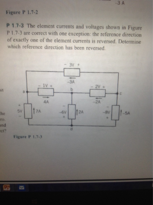 Solved The element currents and voltages shown in Figure P | Chegg.com