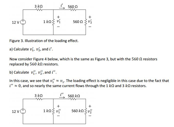 Solved Illustration of the loading effect. Calculate V'_1, | Chegg.com