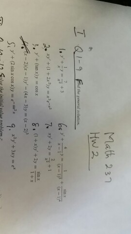 Solved Find the general solution y' + 1/x y = 7/x^2 + 3 | Chegg.com