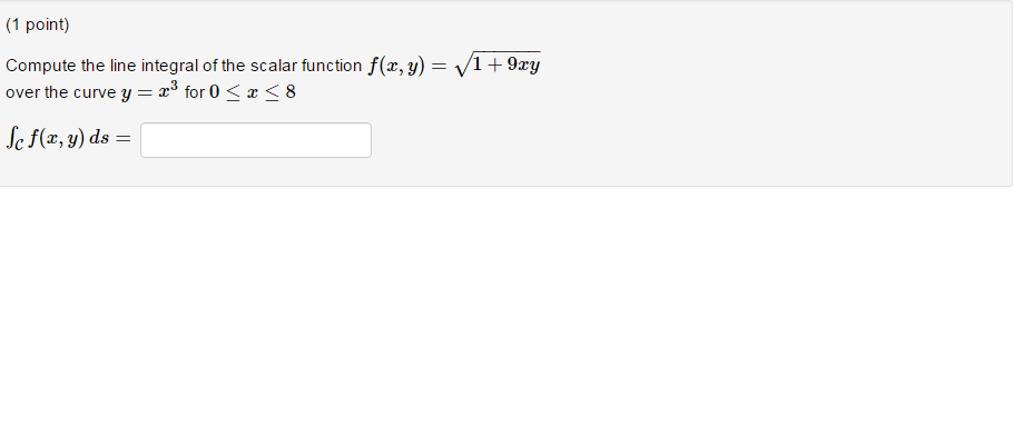 Solved Compute the line integral of the scalar function f(x, | Chegg.com
