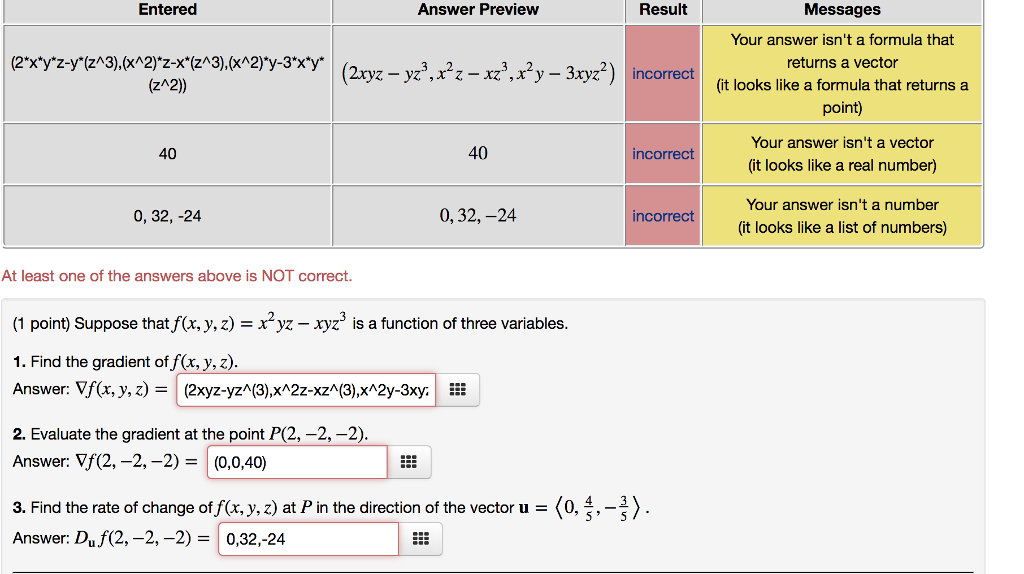 Solved Entered Answer Preview Result Messages Your answer | Chegg.com