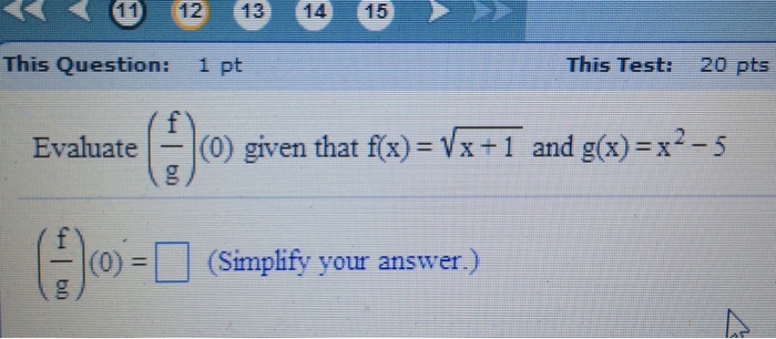 Solved: Evaluate (0) Given That F(x) = Square Root X + 1 G... | Chegg.com