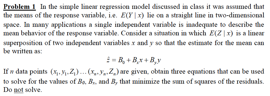 Solved In the simple linear regression model discussed in | Chegg.com
