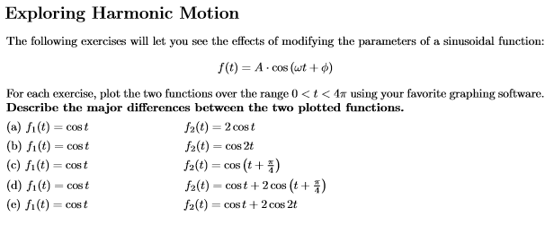 Solved The following exercises will let you see the effects | Chegg.com