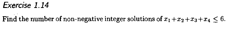 Solved Exercise 1.14 Find the number of non-negative integer | Chegg.com