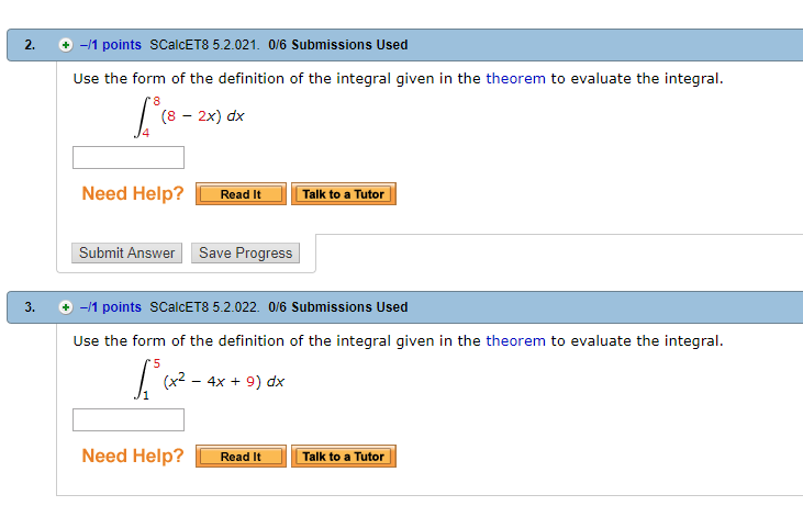 Solved +-/1 points scalcET8 5.2.021 06 submissions used Use | Chegg.com