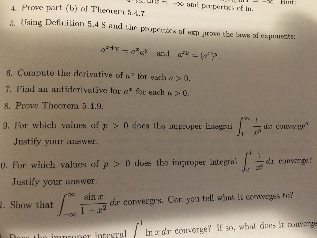 Solved Prove part (b) of Theorem 5.4.7. Using Definition | Chegg.com