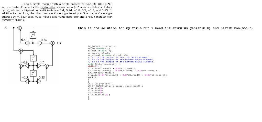Using a single module with a single process of type | Chegg.com