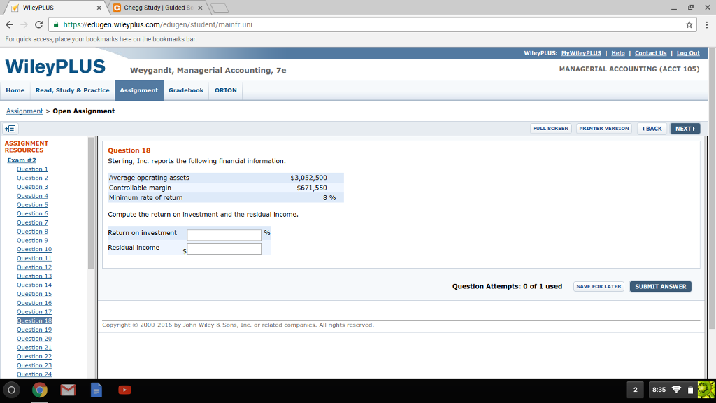 Solved Sterling, Inc, reports following financial | Chegg.com