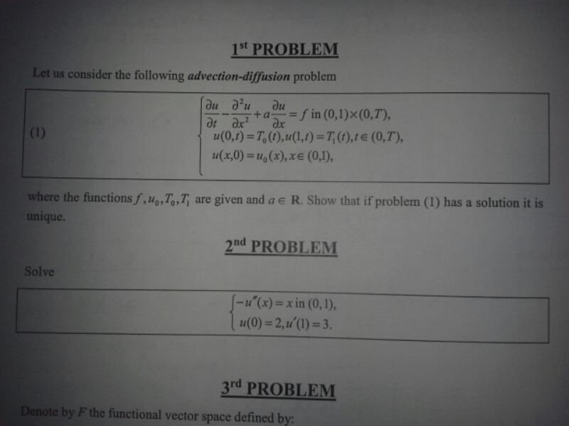 Solved 1st PROBLEM Let us consider the following advection ? | Chegg.com