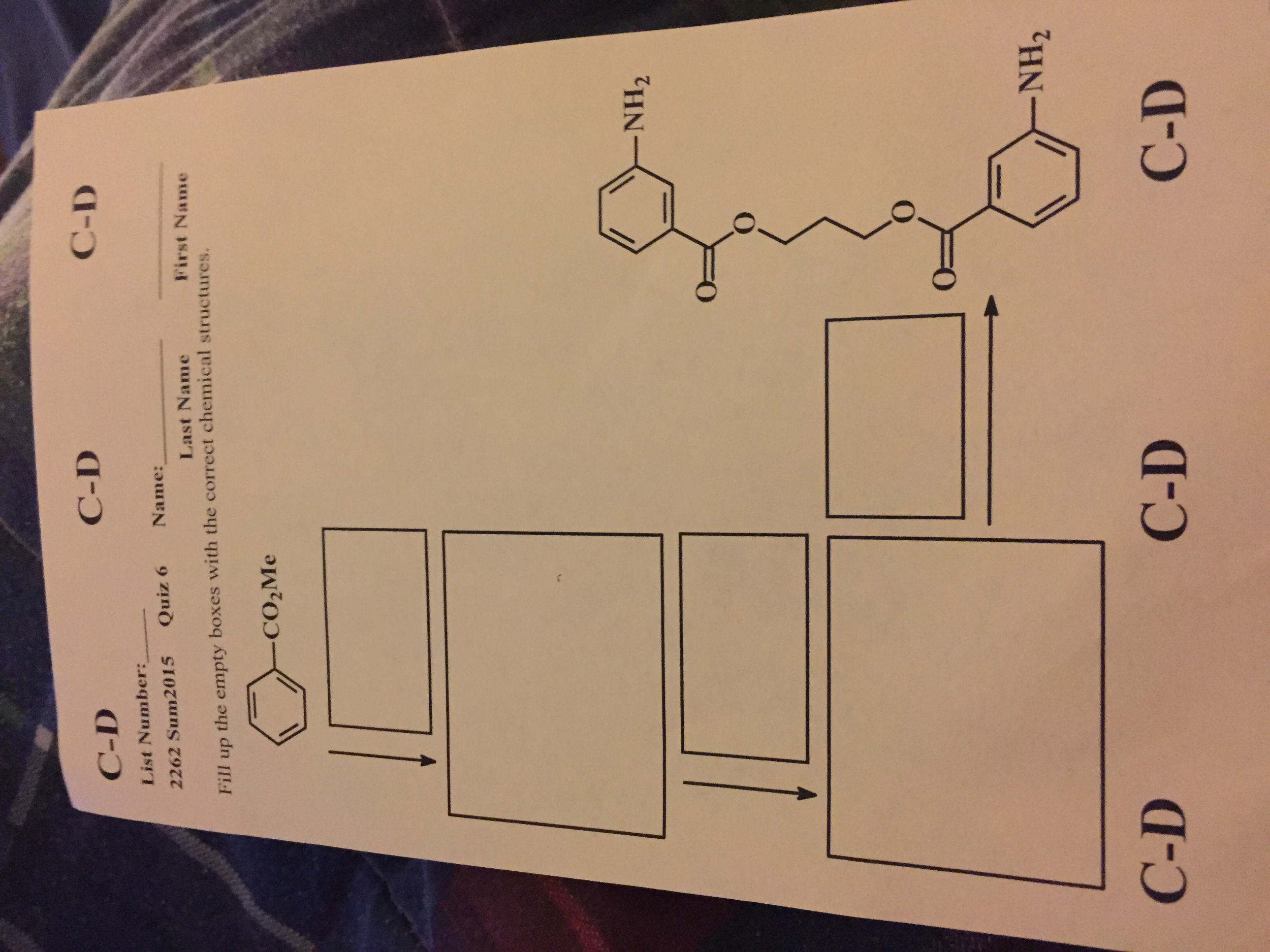 Solved Fill up the empty boxes with the correct chemical | Chegg.com