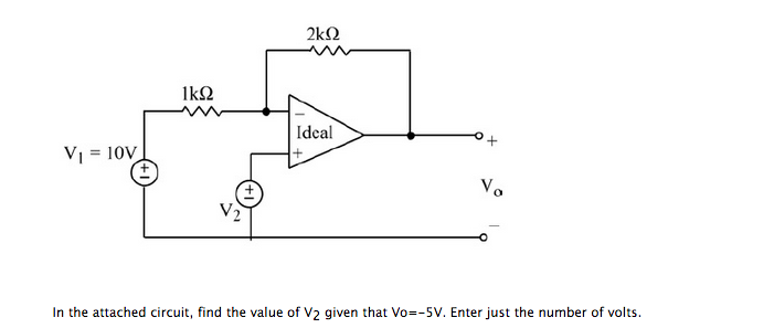 Solved Find the output voltage for the attached circuit, | Chegg.com