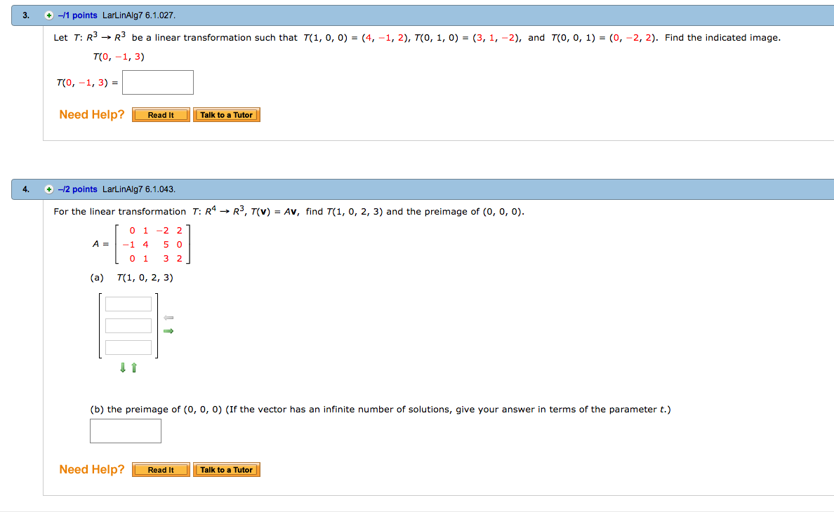 Solved Let T: R^3 rightarrow R^3 be a linear transformation | Chegg.com